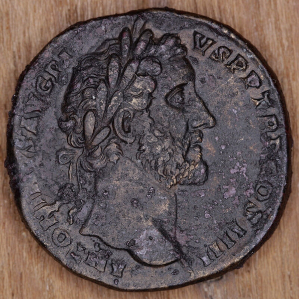 145 AD Emperor Antoninus Pius Ancient Roman Empire Bronze Sestertius ...