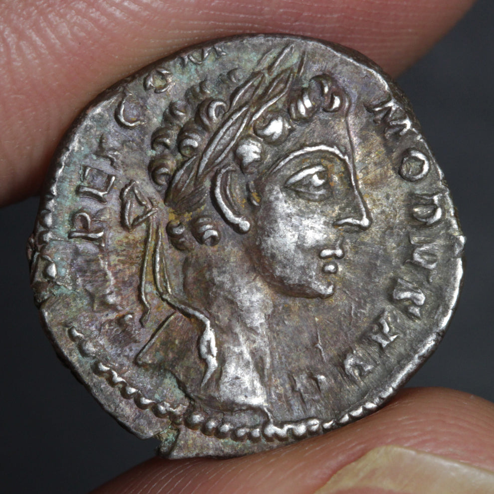 Commodus Denarius Ancient Roman Empire Silver Coin 179AD Salus RIC 663 ...