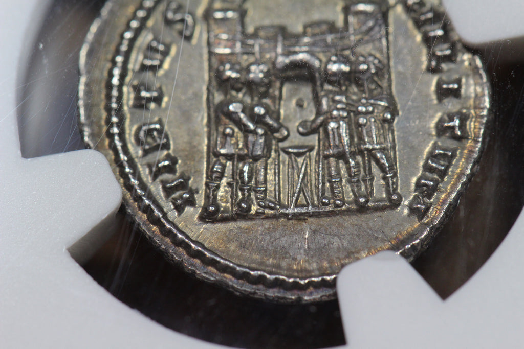 300 A.D. Ancient Roman Silver Argenteus Coin, Emperor Diocletian, NGC ...