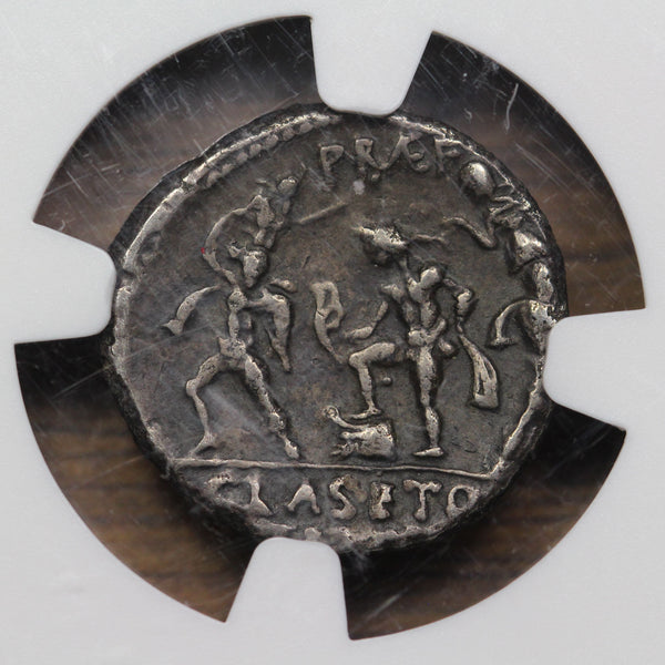 42 BC Pompey Magnus (the Great) Denarius, Ancient Roman Empire, NGC Ch ...